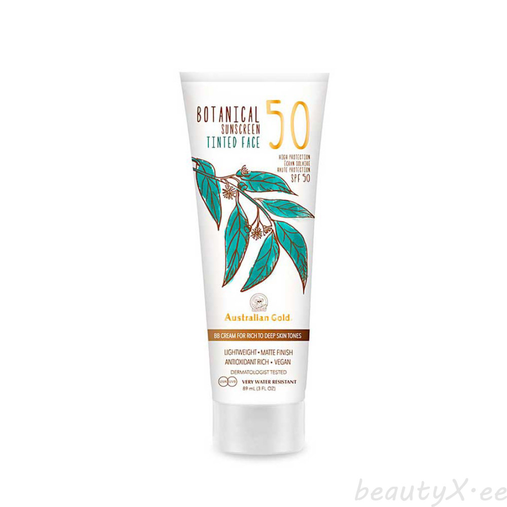 Australian Gold Botanical SPF 50 Tinted Face Rich- Deep 89 ml | BeautyX.ee