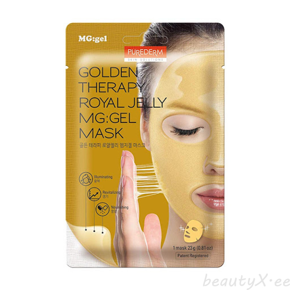 PUREDERM Golden Therapy Royal Gelly MG gel mask | BeautyX.ee