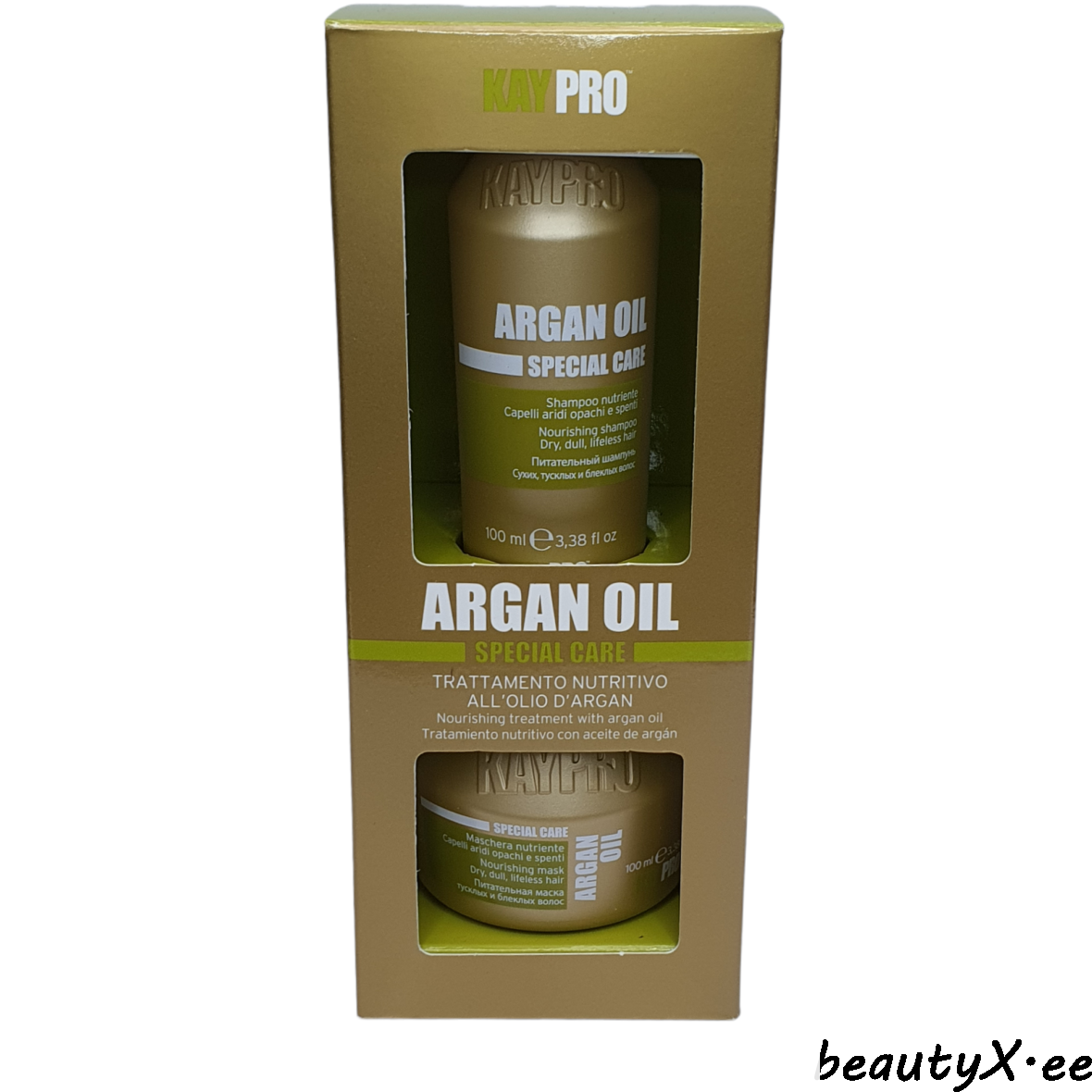 KayPro Travel Kit - Argan Oil shampoo 100 ml + mask 100 ml | BeautyX.ee