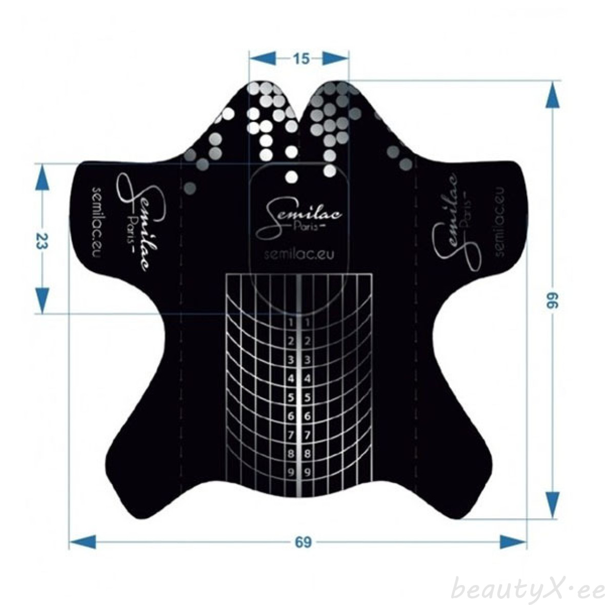 Semilac Semi Hardi Shaper nail forms wide 500tk | BeautyX.ee